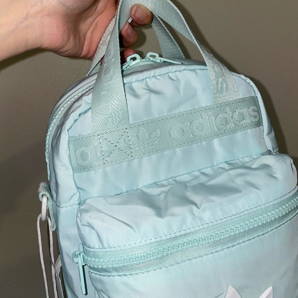 adidas | Bags | Adidas Originals Micro Backpack Blue Halo Mint Green ...